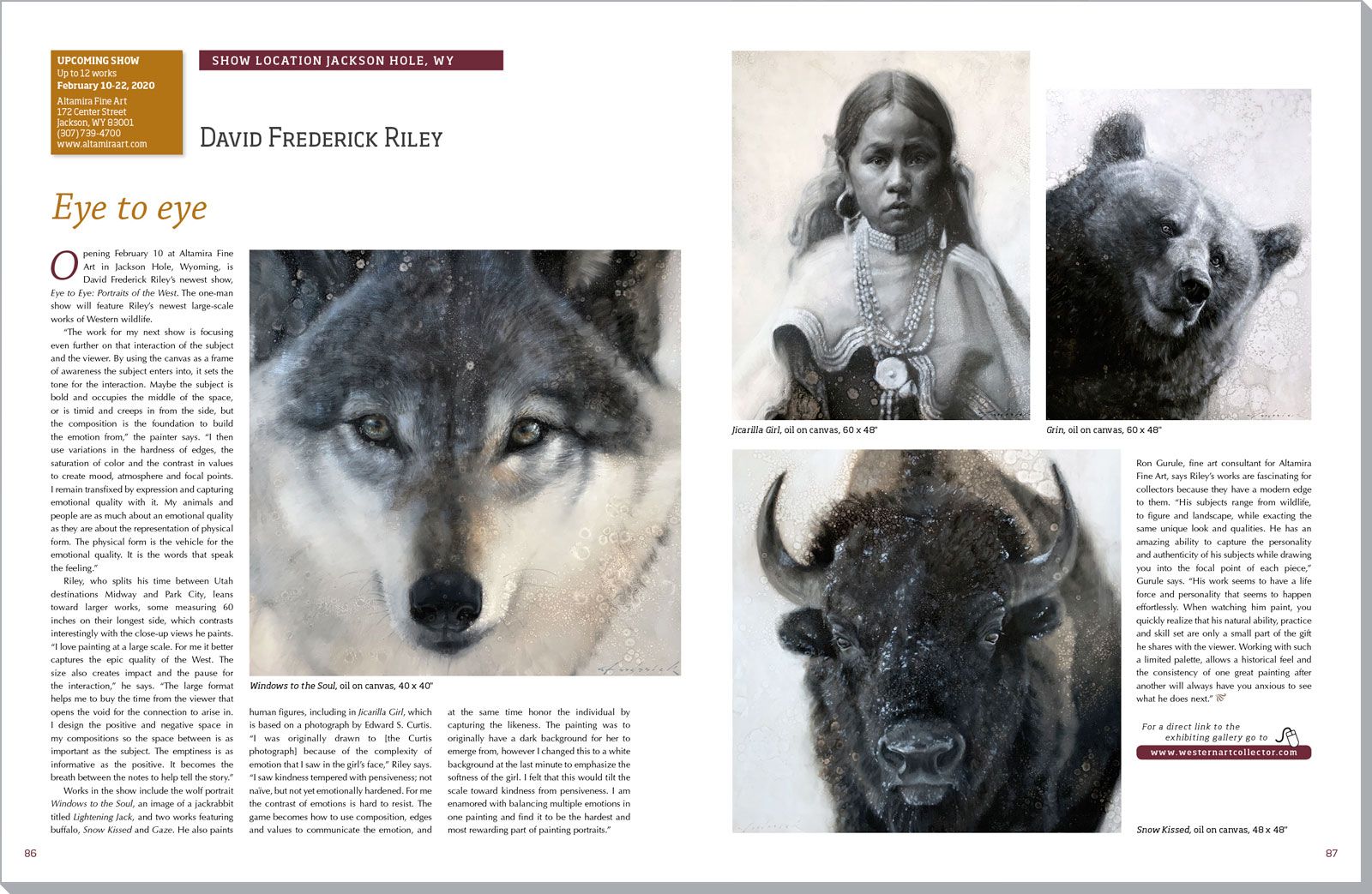 David Frederick Riley: Eye to eye (Issue 150)